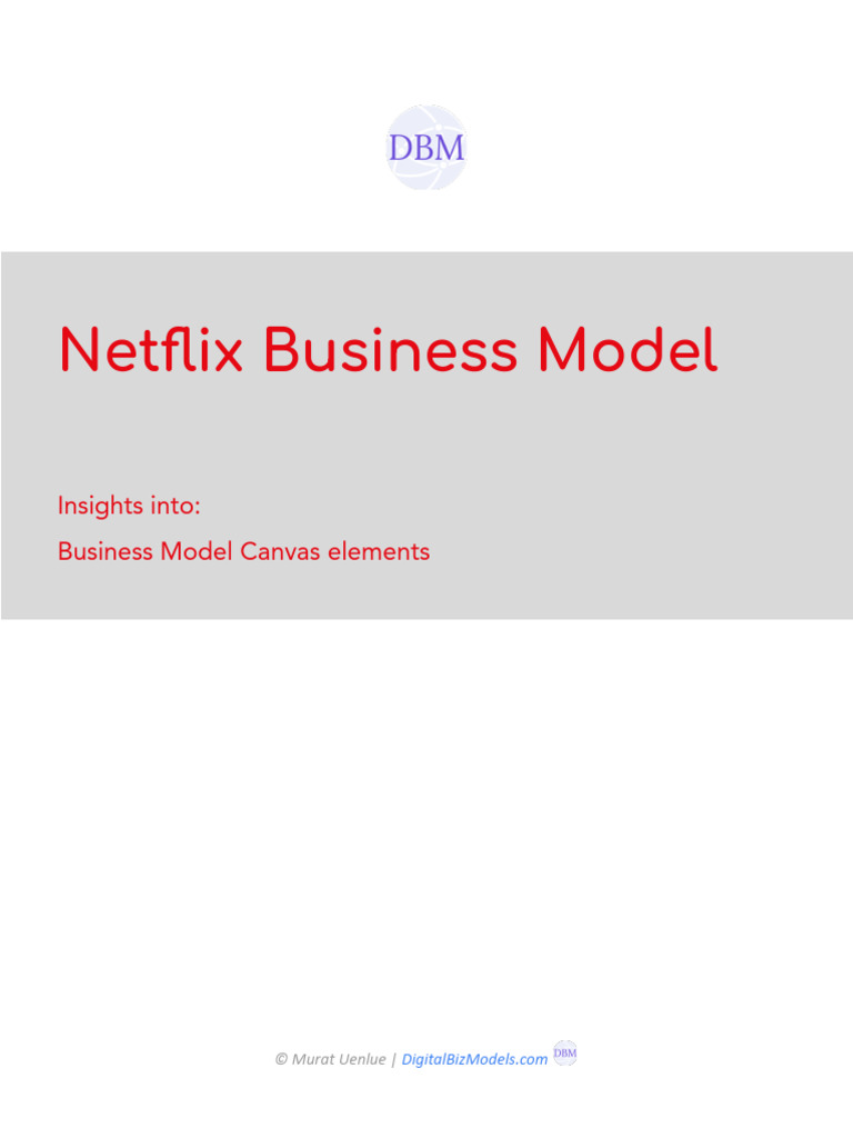 Netflix Business Model (2023) | PDF | Netflix | Business Model