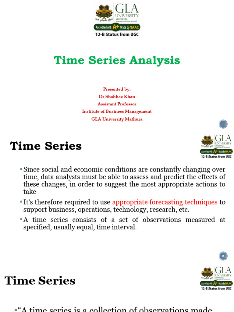 Time Series Analysis | PDF | Time Series | Seasonality
