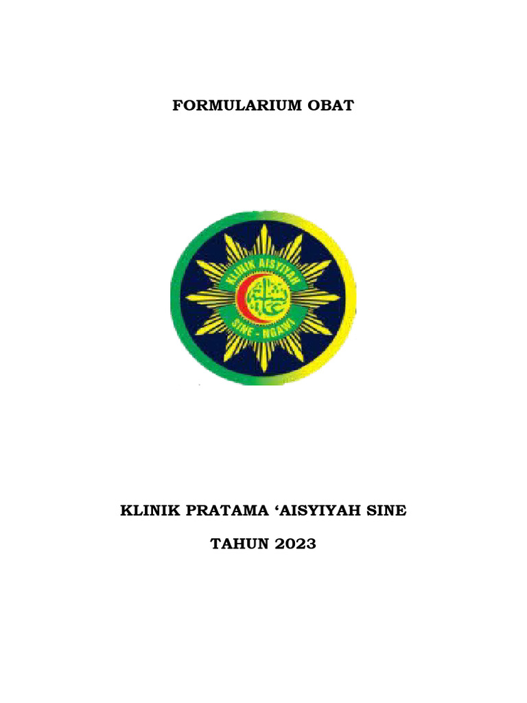 Formularium Obat Klinik Pdf Kesehatan Holistik Sains Matematika