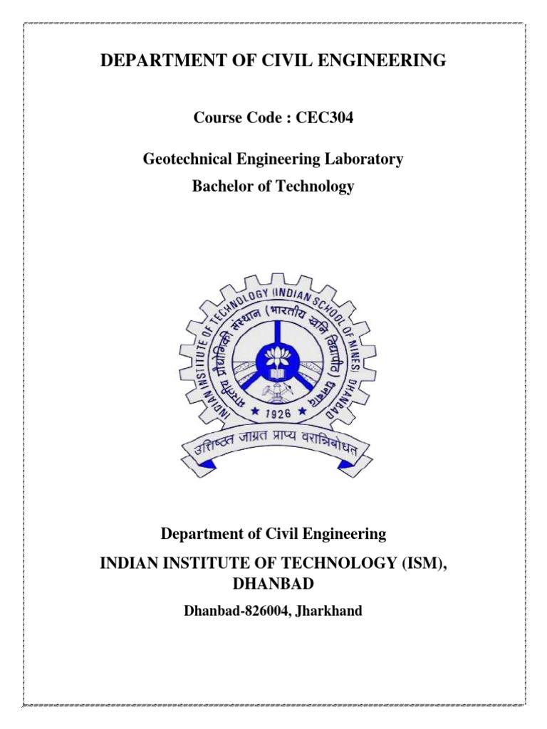 Geotechnical Engineering Lab Experiments | PDF | Density | Soil