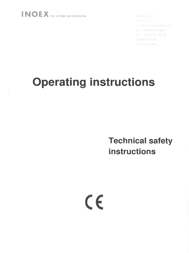 Operating Instruction | PDF
