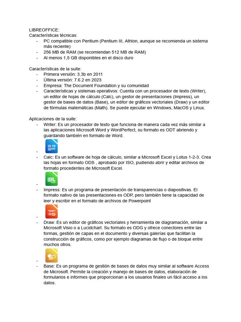 Comparativa Suites Ofimáticas en El Mercado233424242334343423 | PDF ...