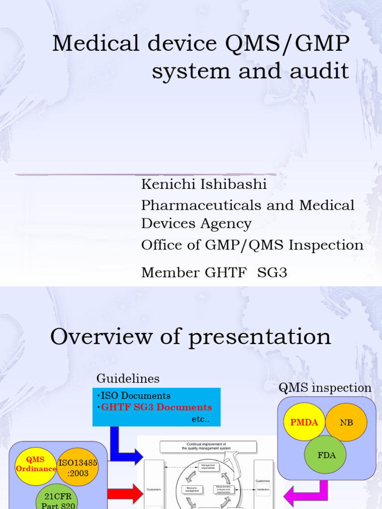 Medical Device QMS - GMP System and Audit | PDF | Quality Management System | Verification And ...