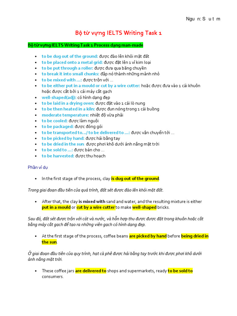 B T V NG IELTS Writing Task 1 | PDF