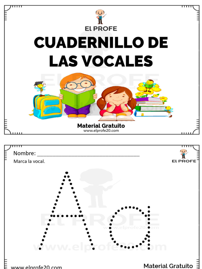 Cuadernillo de Actividades con Vocales | PDF