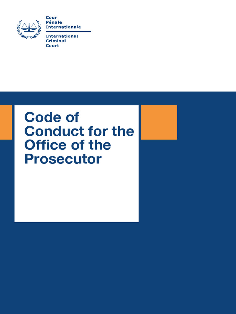 ICC Prosecutor's Office Code of Conduct | PDF | Prosecutor ...