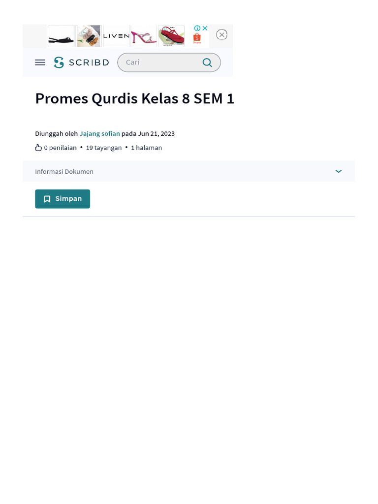 Promes Qurdis Kelas 8 SEM 1 - PDF | PDF | Komputer