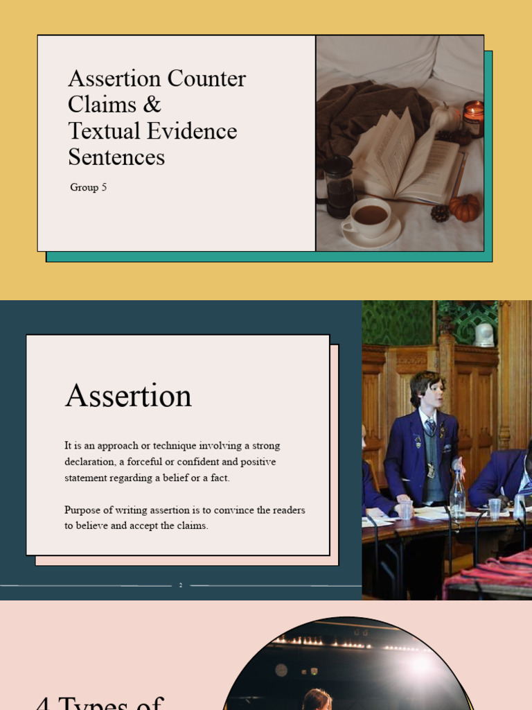 Assertion Counter Claims & Textual Evidences | PDF | Evidence