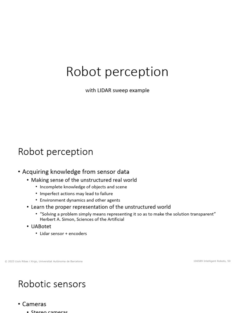 m05 Robotperception Lidar Resume | PDF | Lidar | Artificial Intelligence