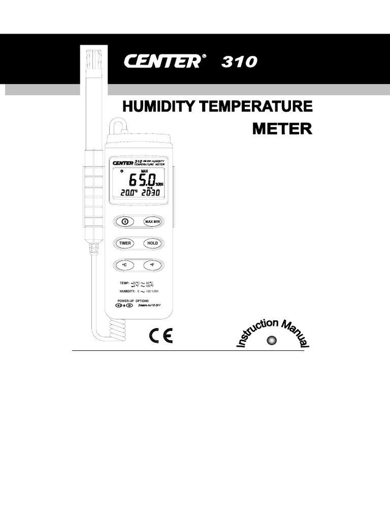 Humidity Temperature Meter Manual | PDF | Calibration | Fahrenheit