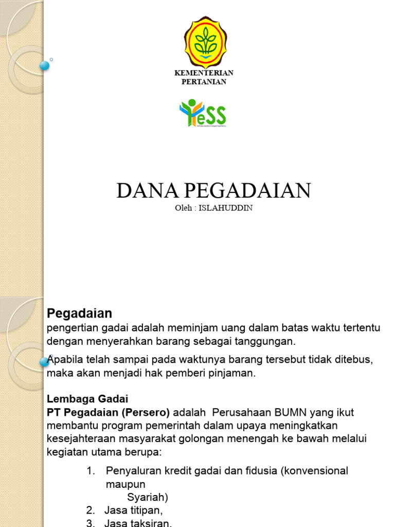 3 Materi Dana Pegadaian | PDF