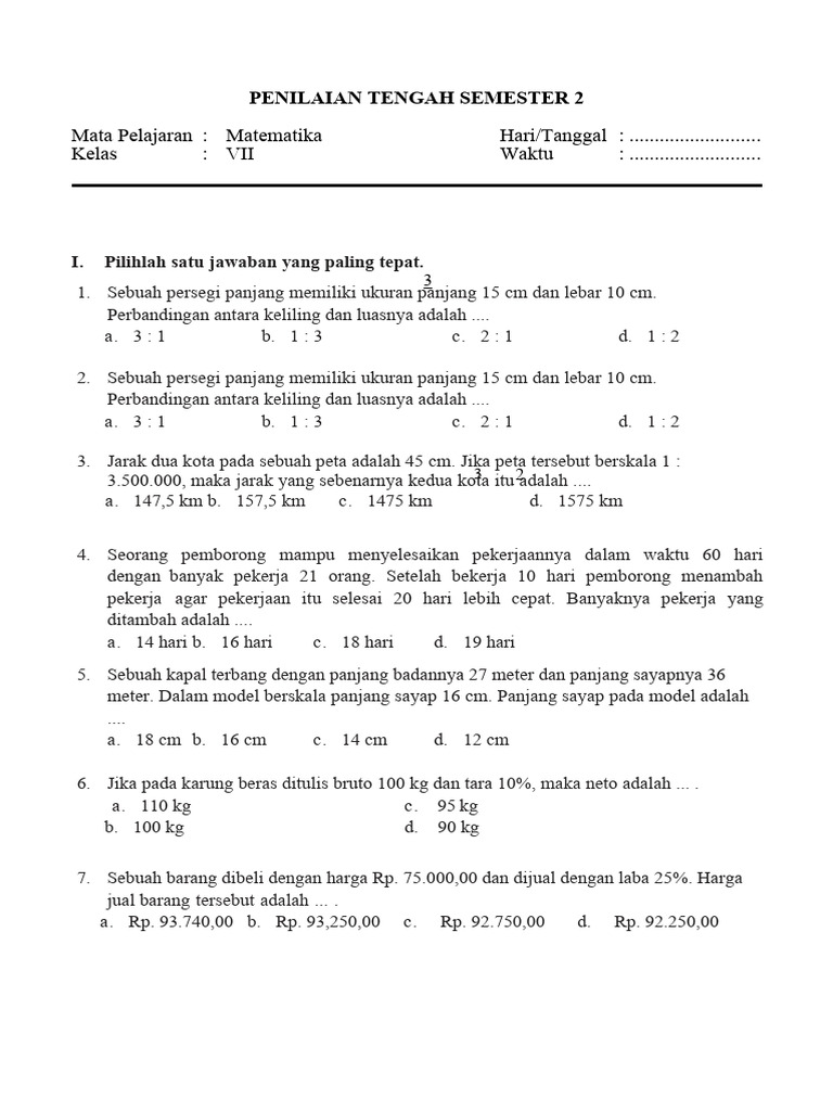 Soal PTS | PDF | Bisnis | Metode & Bahan Ajar