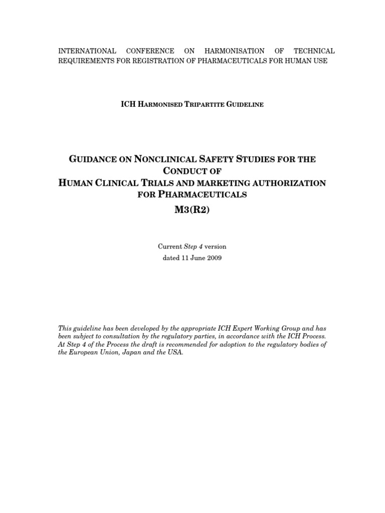 ICH M3(R2) Nonclinical Safety Guidance | PDF | Clinical Trial | Drug ...