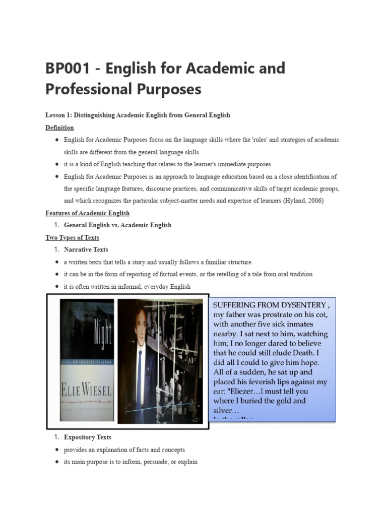 BP001 - English For Academic and Professional Purposes | PDF | Stress (Linguistics) | Word