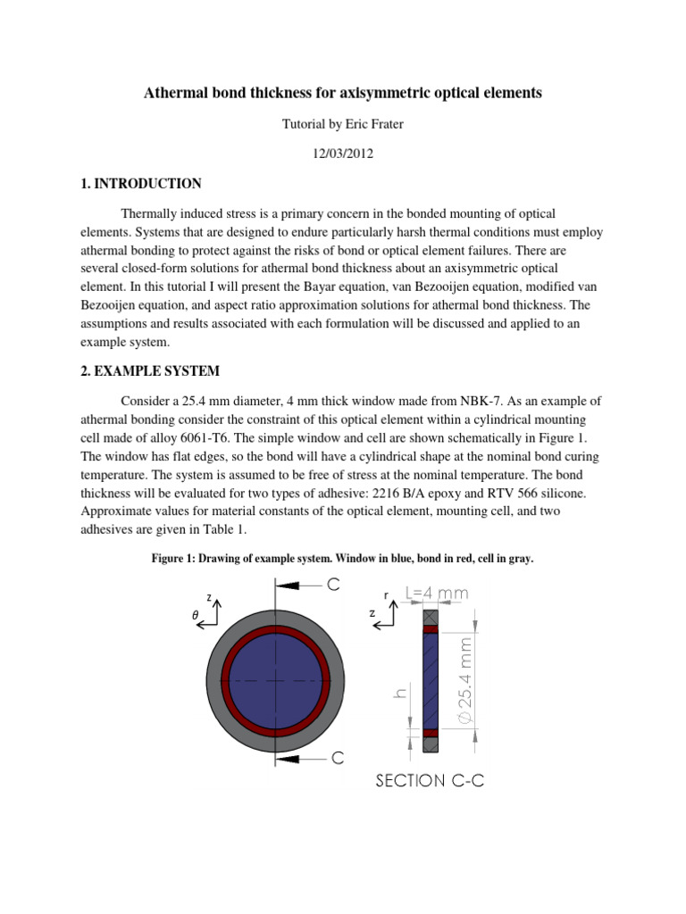 RTV-566 Athermal | Download Free PDF | Thermal Expansion | Optics