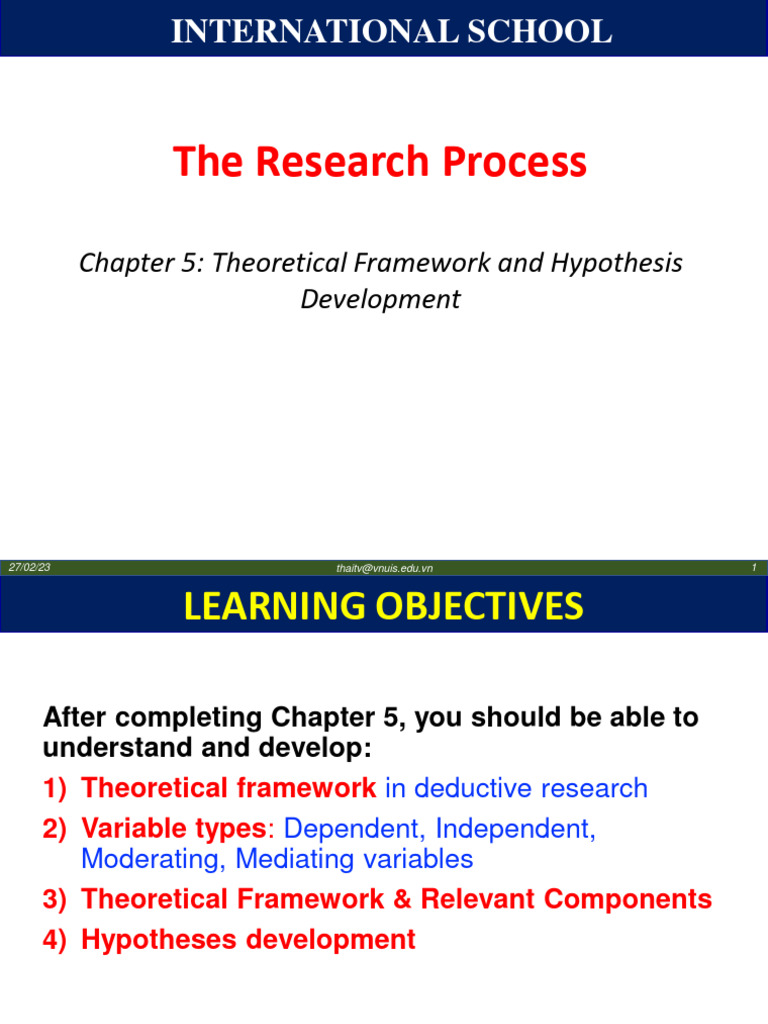 3 - Research Process 2 - Theoretical Framework & Hypothesis Development - Chapter 5 | PDF ...
