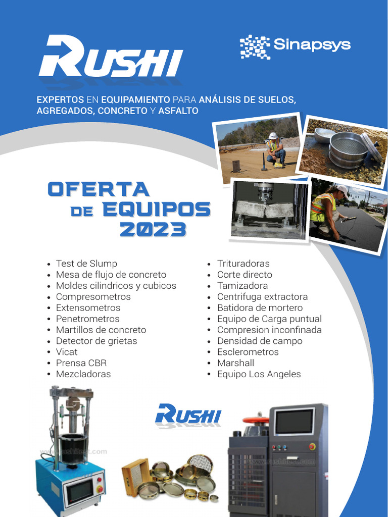 RUSHI 2023 Folleto | PDF | Perforación | Hormigón