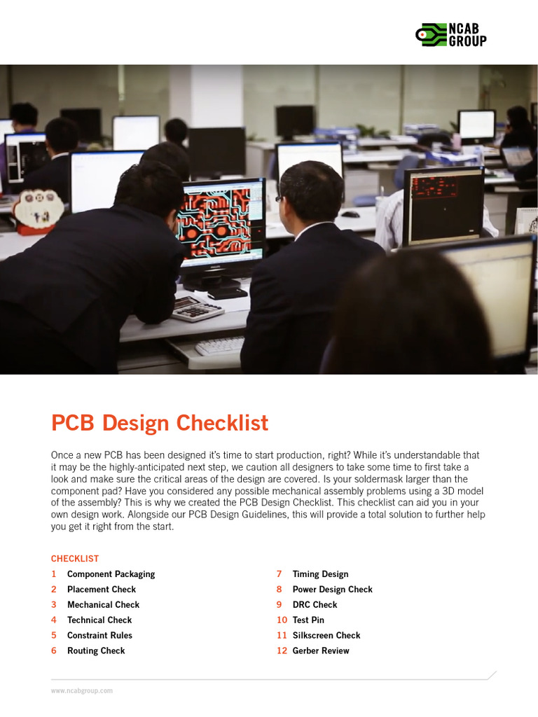 NCAB PCB Design Checklist 210413 | PDF | Printed Circuit Board ...