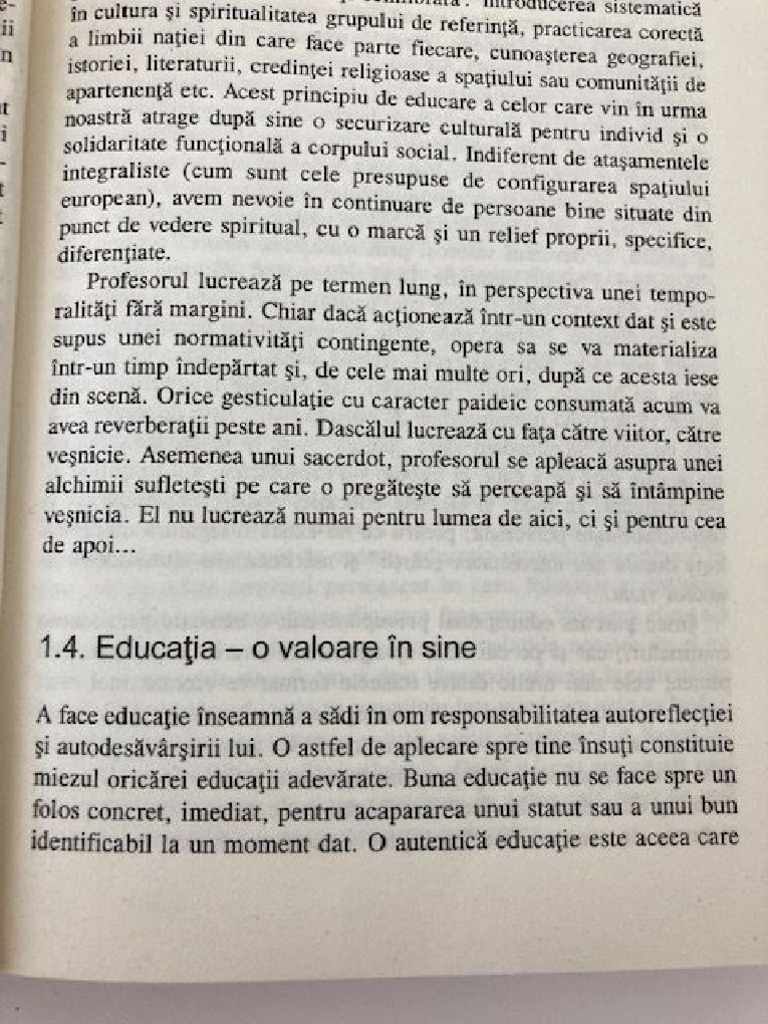 Educatia_o valoare in sine | PDF