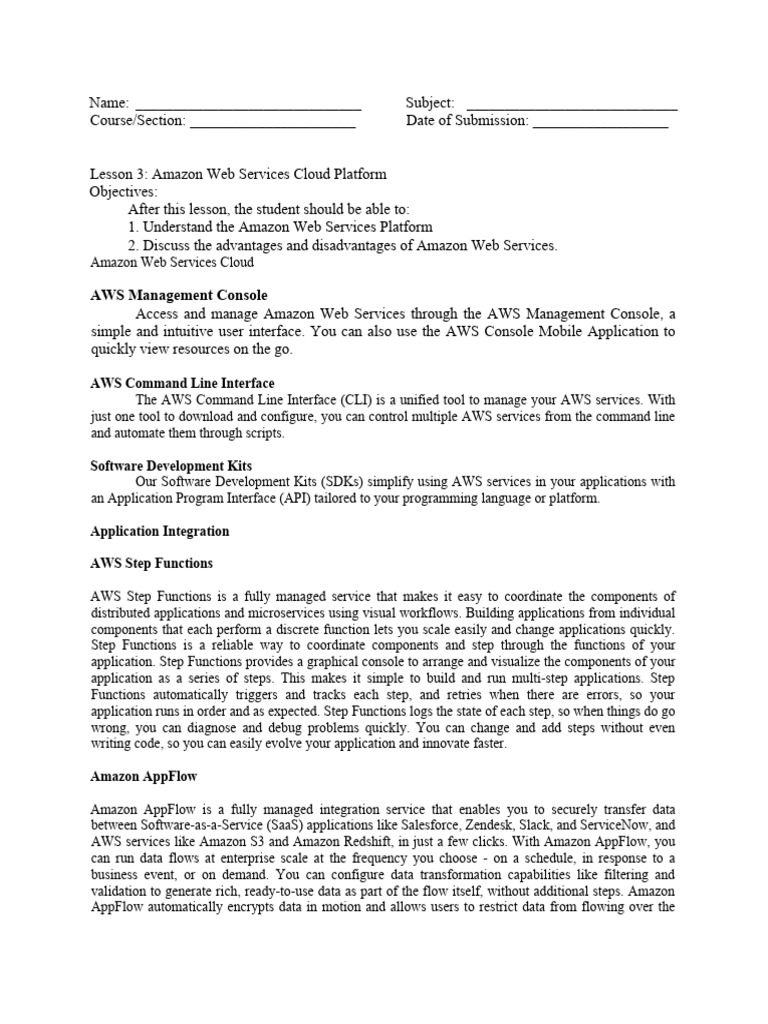 Cloud Computing Lesson-3 | PDF | Amazon Web Services | Software As A Service