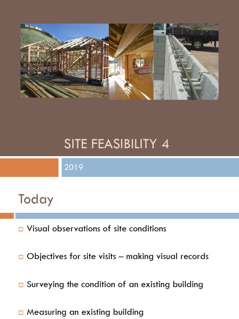 Site Feasibility 4 - Site Conditions Surveyed - Building Survey - Site ...