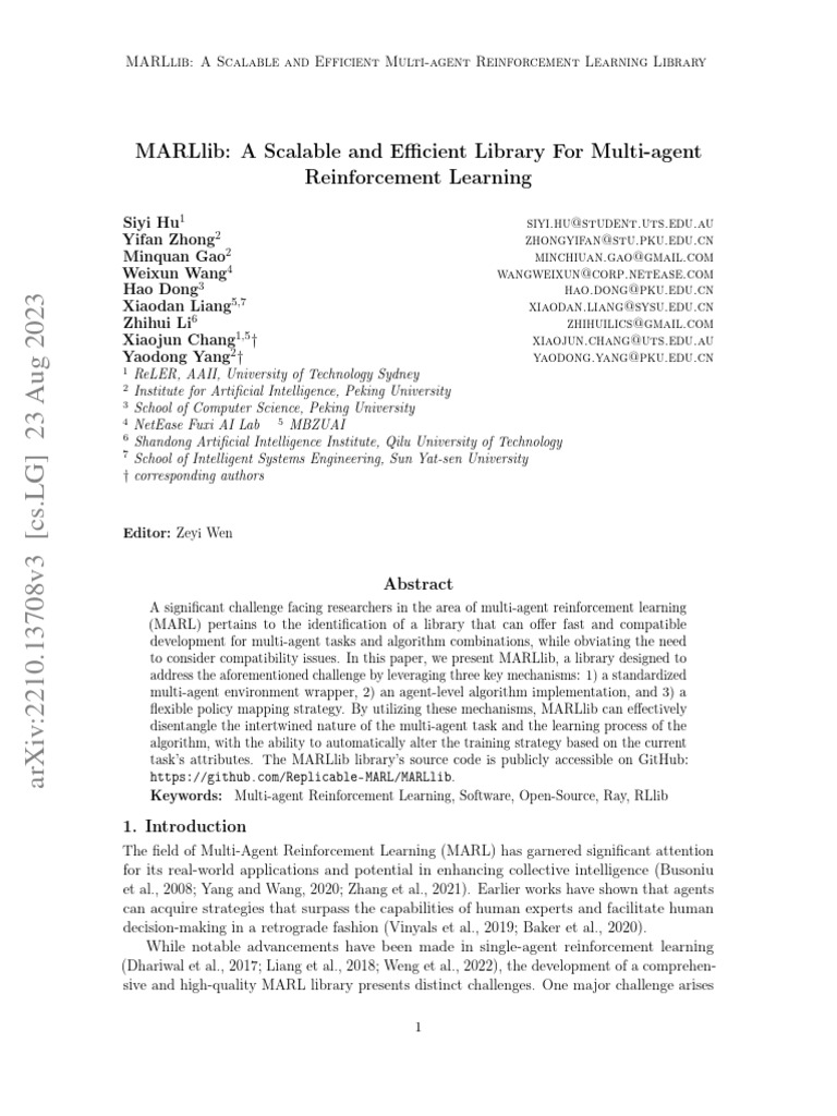 MARLlib | PDF | Usability | Graphics Processing Unit