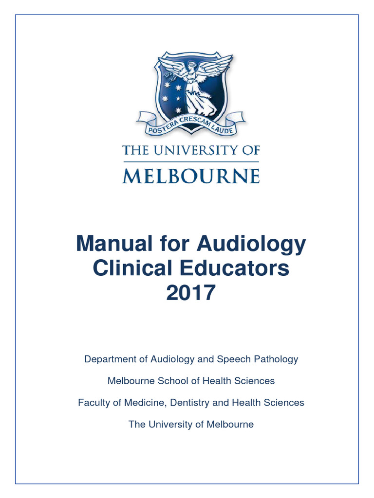 Clinical Educator Manual 2017 | PDF | Hearing Aid | Hearing Loss
