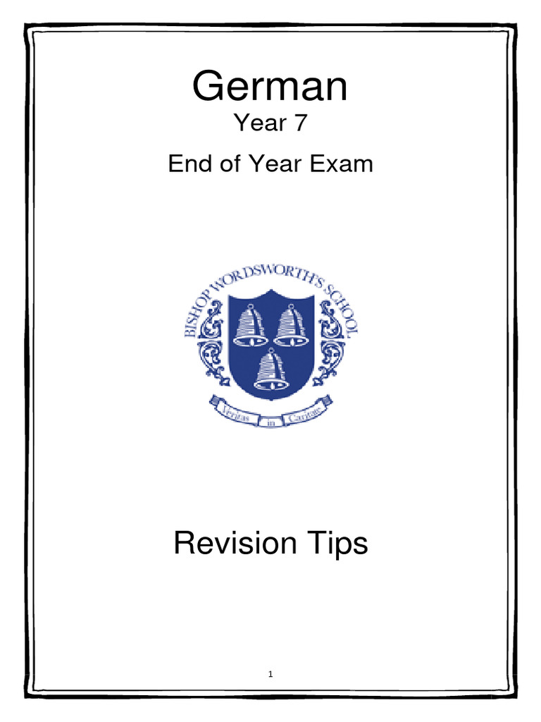 Year 7 Revision Tips | PDF | English Language | Noun