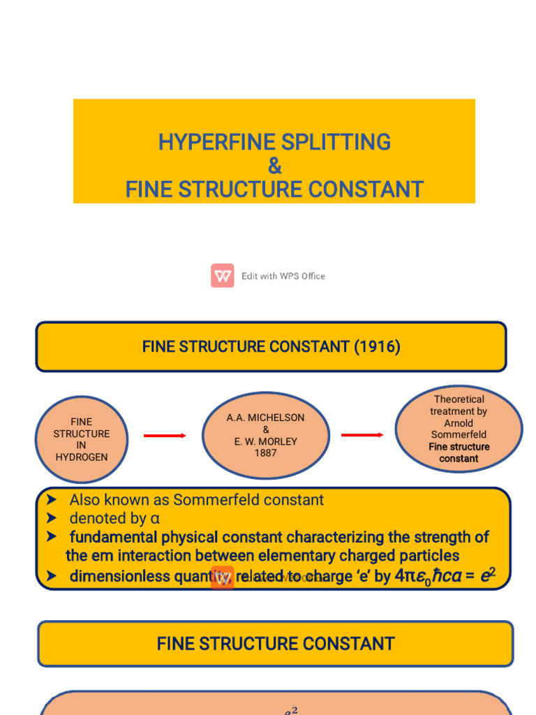 7 Fine Structure Constant And Hyperfine Splitting Pdf