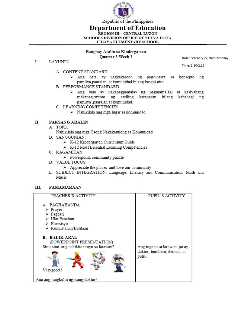 Mga Lugar Sa Komunidad 3rd Quarter | PDF