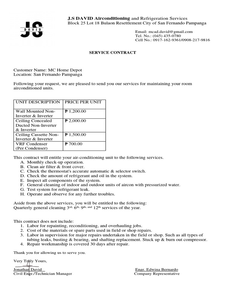 Service Contract | PDF