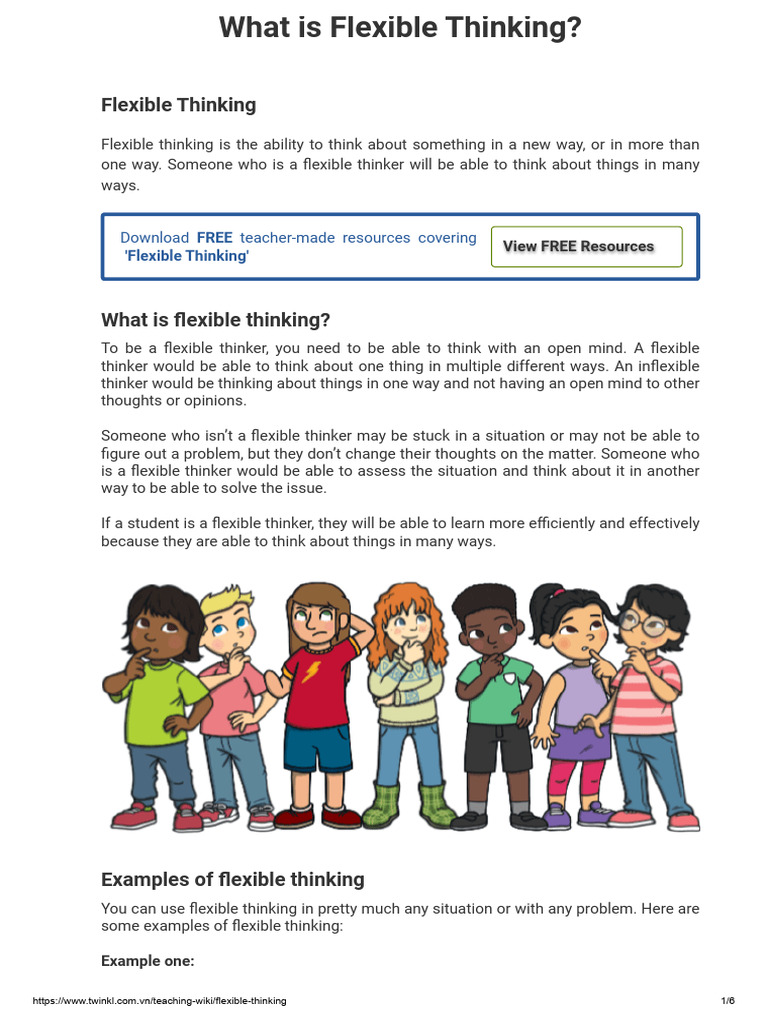 What Is Flexible Thinking - How To Become A Flexible Thinker | PDF ...