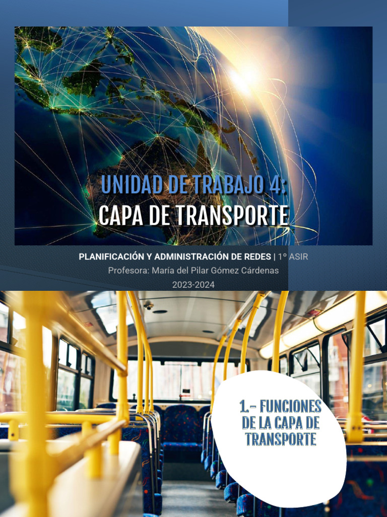 UT04 - Capa de Transporte Bu | PDF | Protocolo de Control de Transmisión | Dirección IP