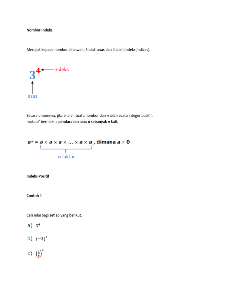 Nombor Indeks | PDF