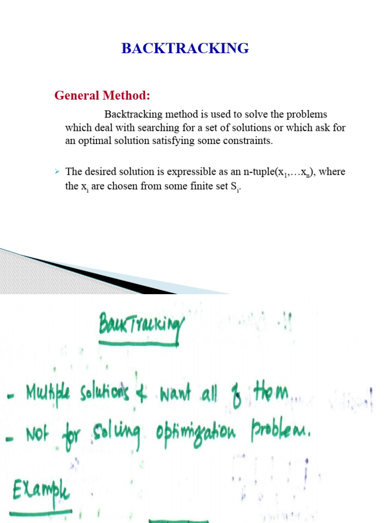 Back Tracking | Download Free PDF | Algorithms | Theoretical Computer ...