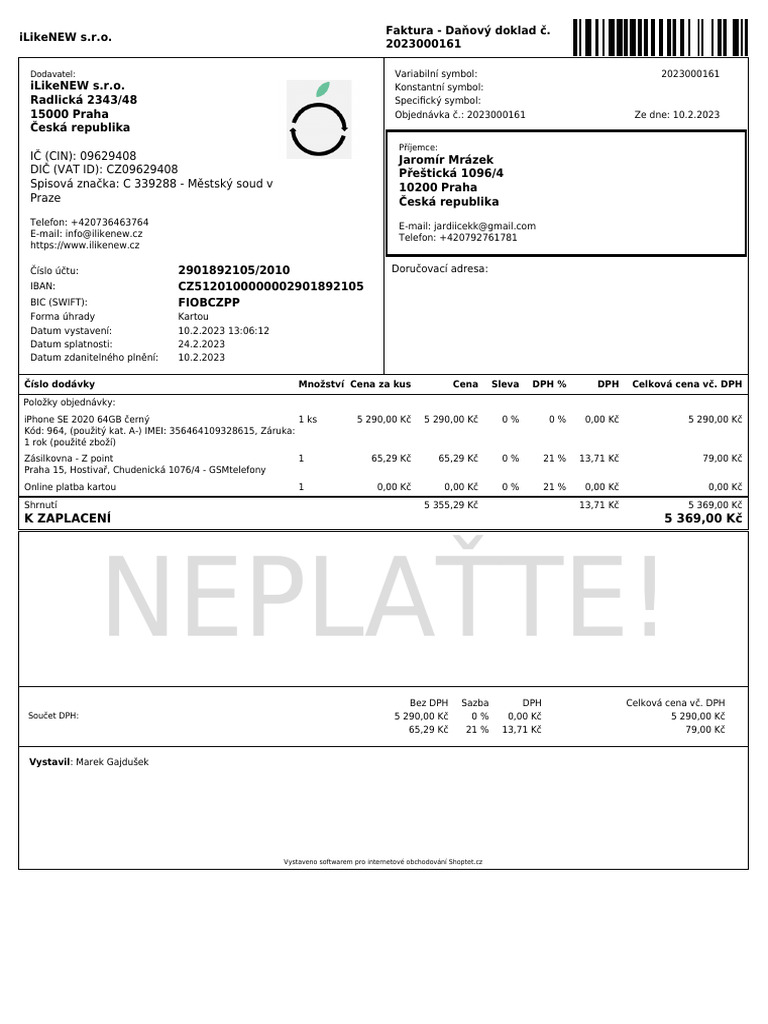 Invoice 2023000161 | PDF