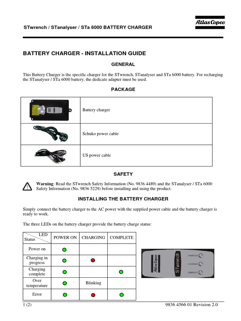 STa 6000 BATTERY CHARGER | PDF