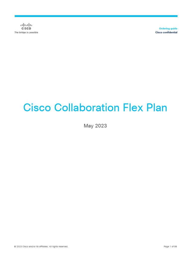 Cisco Collaboration Flex Plan | PDF | Cloud Computing | Subscription ...
