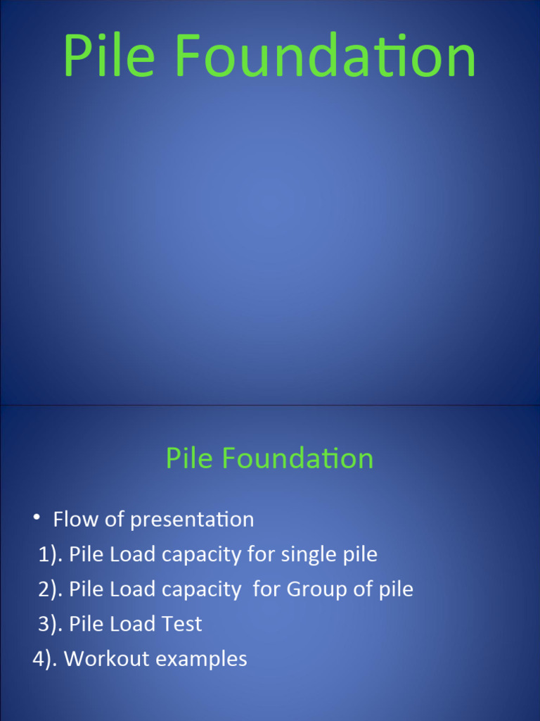 Pile Foundation Load Capacity Methods | PDF | Deep Foundation | Applied ...