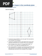 Grade 9 Topic 21 Transformation Geometry Worksheet | PDF | Cartesian ...