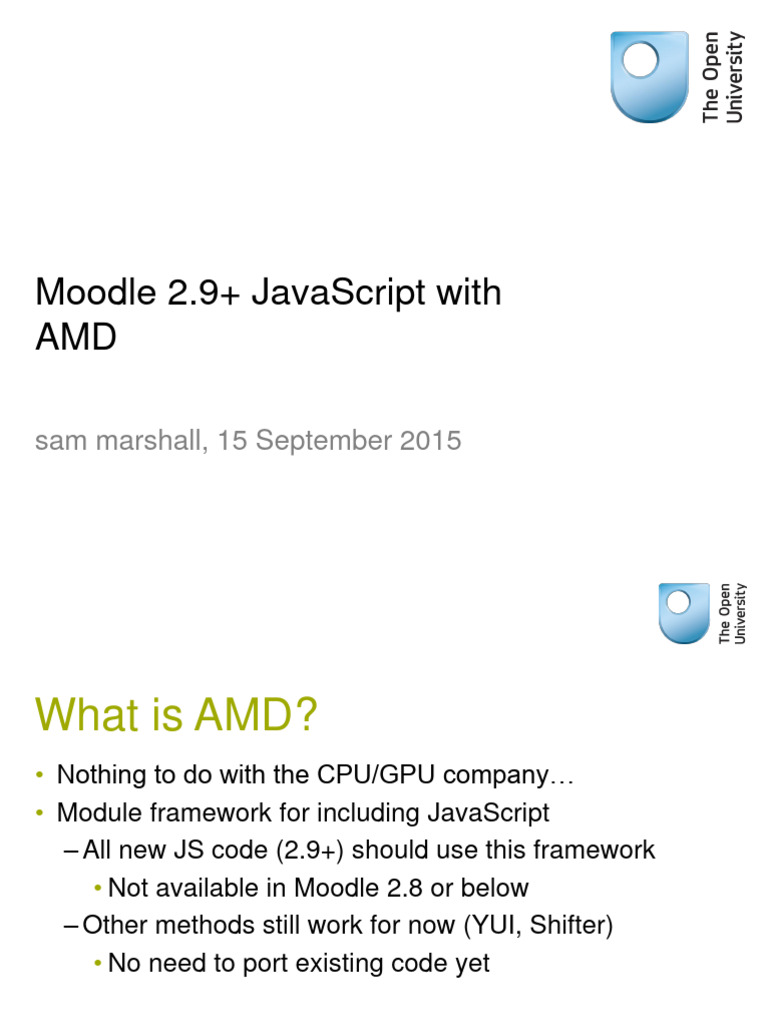 Moodle Javascript Amd | PDF | J Query | Java Script