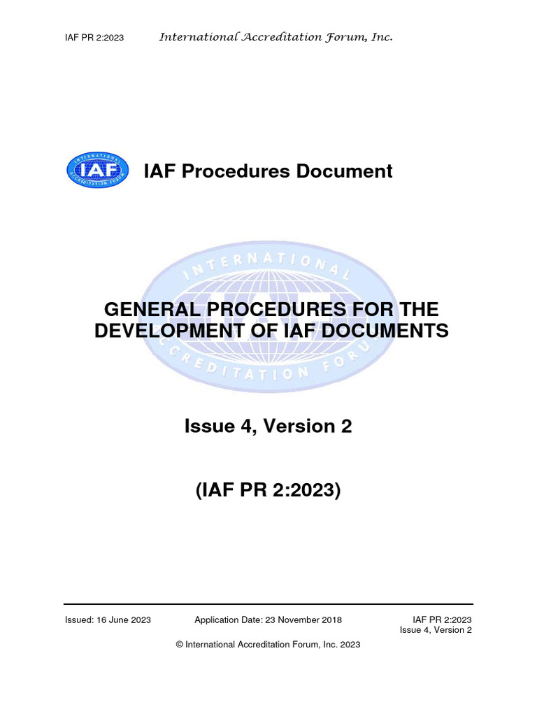 IAF PR2 2023 Issue 4 Version2 16062023 | PDF