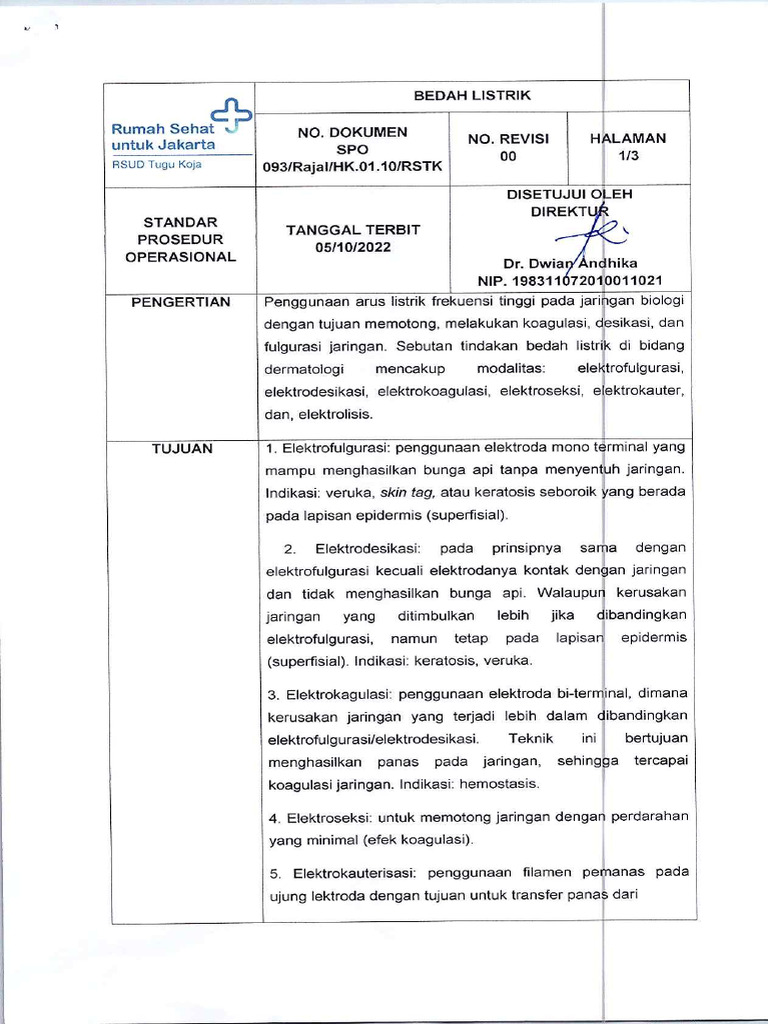 Spo Bedah Listrik | PDF