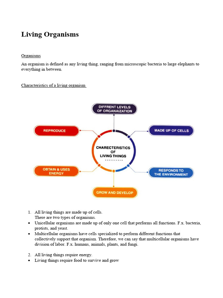 Living Organisms | Download Free PDF | Cell (Biology) | Organisms