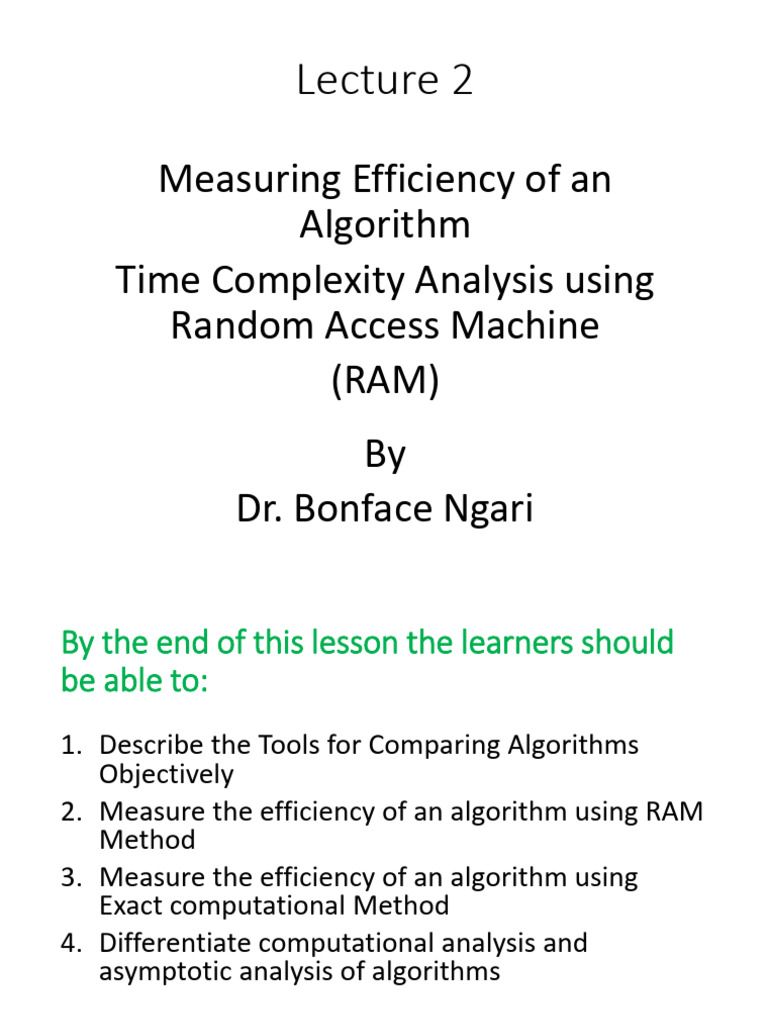 Time and Space Complexity Analysis | PDF | Time Complexity ...