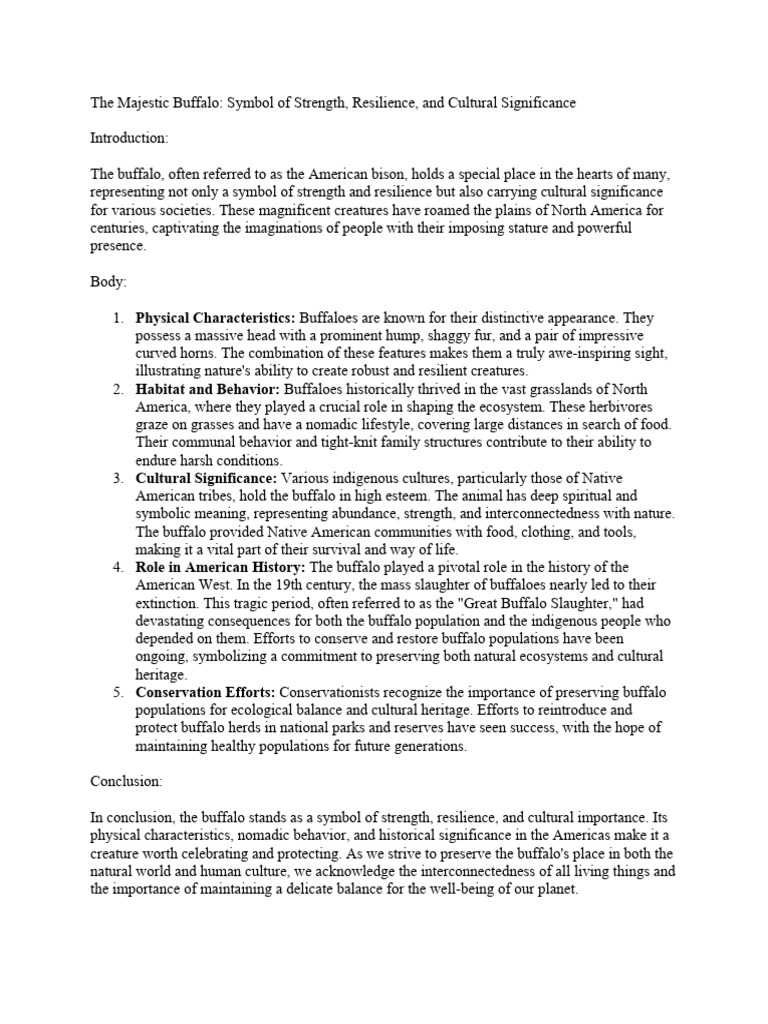 The Majestic Buffalo | PDF | American Bison | Bison