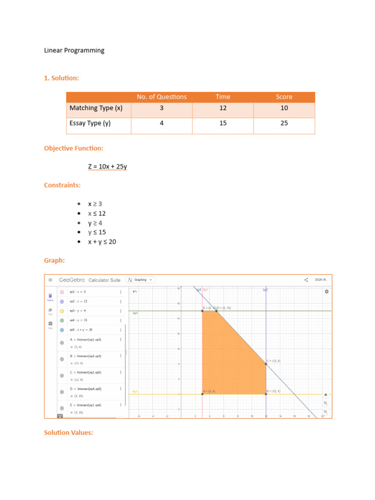 Linear Programming | PDF | Linear Programming | Combinatorics Linear Programming | PDF | Linear Programming | Combinatorics