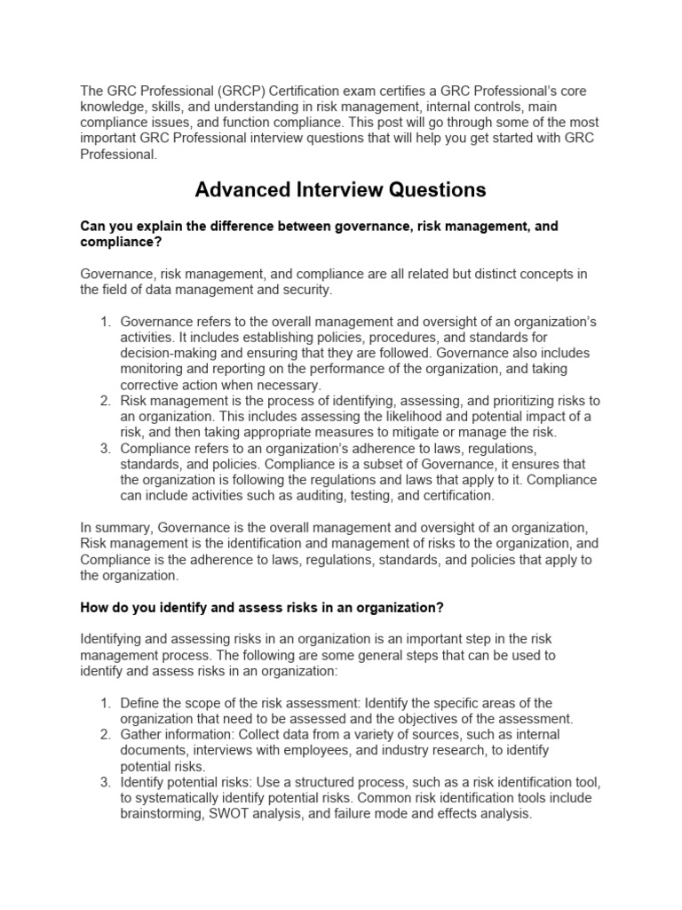 The GRC Professional | PDF | Regulatory Compliance | Risk