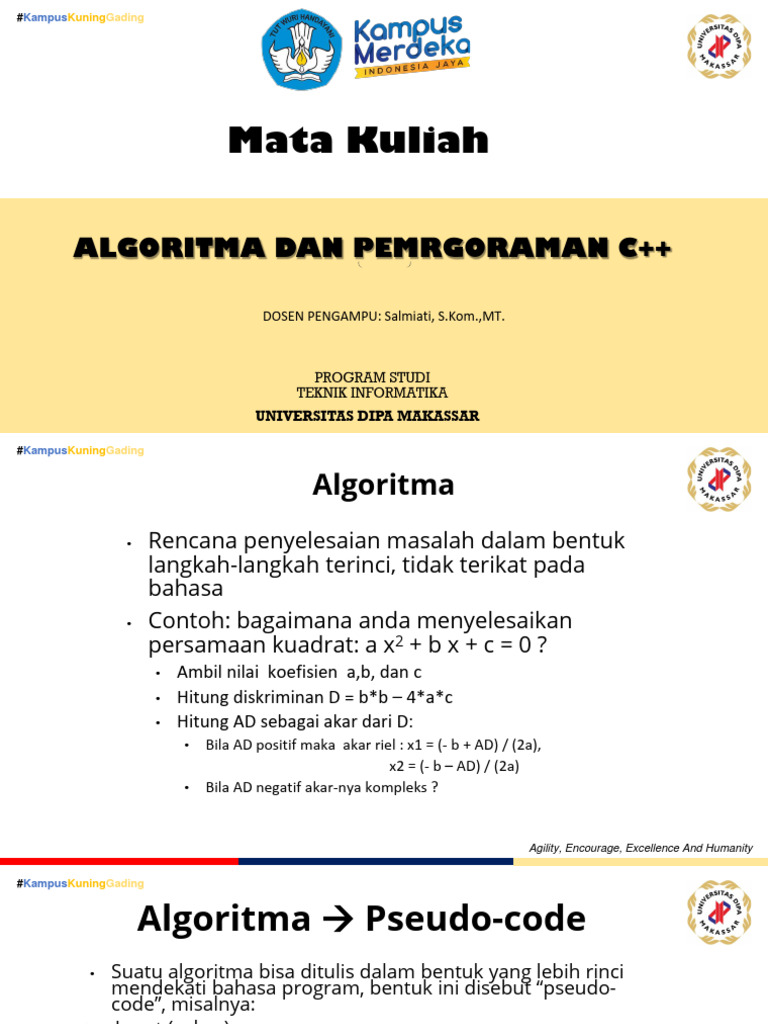 Algoritma dan Pemrograman C++ | PDF