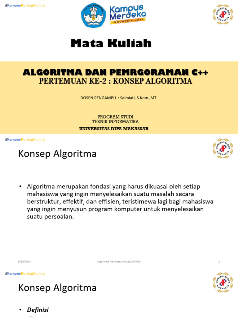 Algoritma Dan Pemrograman C++ Part 2 | PDF | Komputer